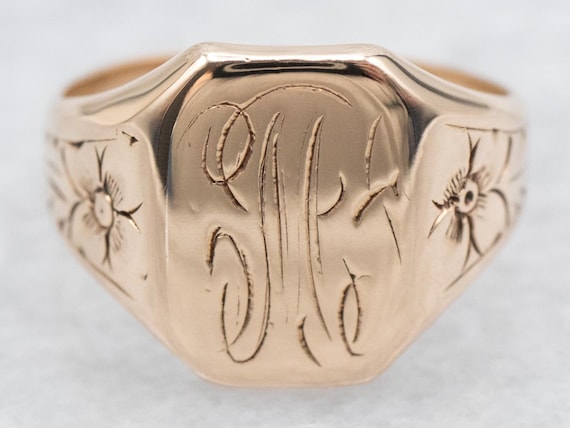 Vintage monogram ring store