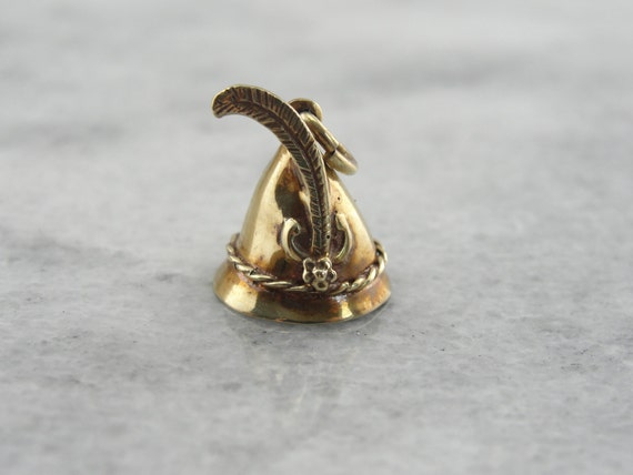 Vintage Bavarian Alps Hat or Cap With Feather Fine Gold - Etsy UK