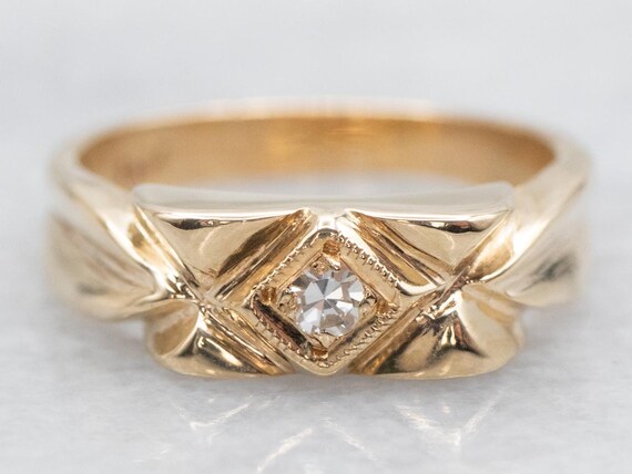 Vintage Single Cut Diamond Solitaire Engagement Ring,… - Gem