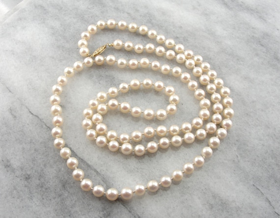 Long Strands: Pink Pearl Necklace QT5TPN-R - Gem
