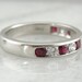 Classic Platinum Diamond and Ruby Channel Set Wedding Band 8NXLFJ-R - Etsy