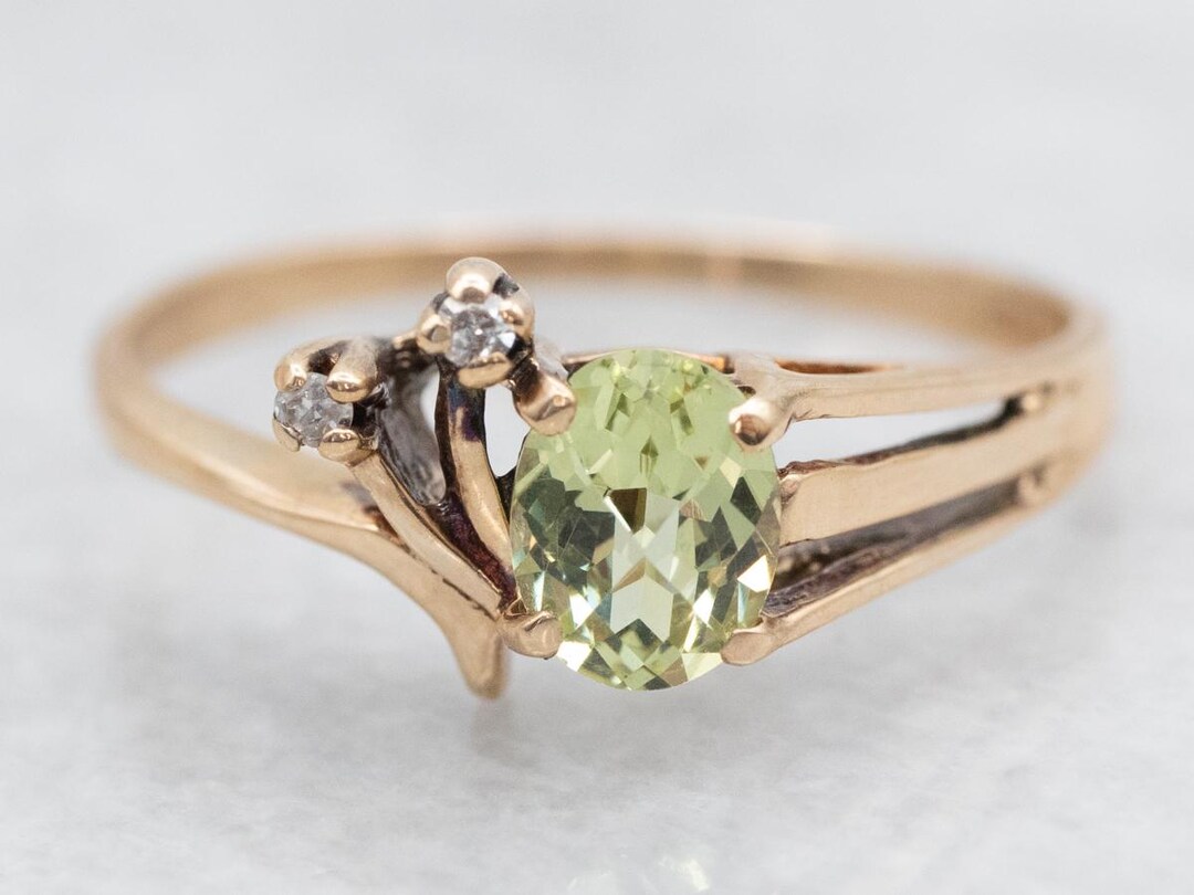 Vintage Mali Garnet Diamond Ring, 10K Rose Gold, January Birthstone - Etsy