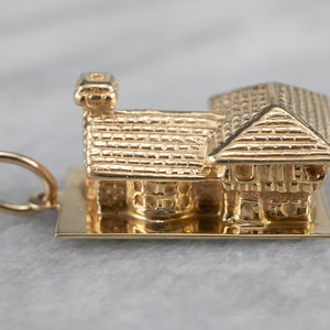 Vintage Gold House Charm, Housewarming Gift, 14K Gold Charm, Charm ...