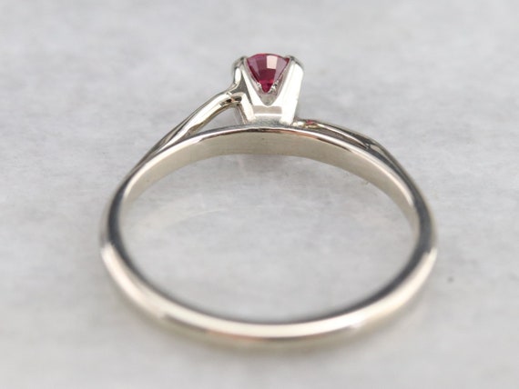 Ruby Solitaire Ring, Minimal Bypass Ring, Ruby Engage… - Gem