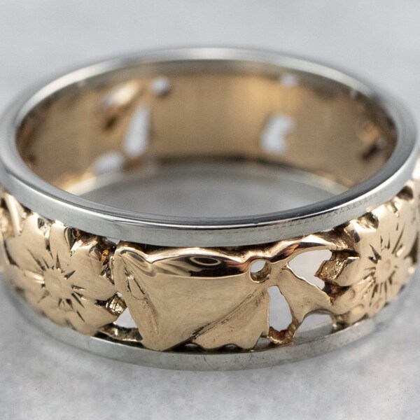 Floral Wedding Band - Etsy