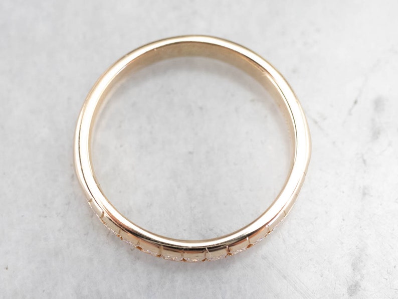 Diamond Pattern Band Yellow Gold Diamond Band Diamond | Etsy