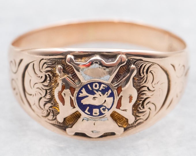 Vintage Elks Club BPOE Ring 10 Karat Gold - Etsy