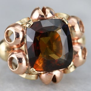 Fine Dravite Tourmaline in Bold Rose and Yellow Gold MOD Cocktail Ring ...