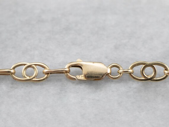 Yellow Gold Interlocking Link Chain, Gold Chain, Vint… - Gem Yellow Gold Interlocking Link Chain, Gold Chain, Vint… - Gem