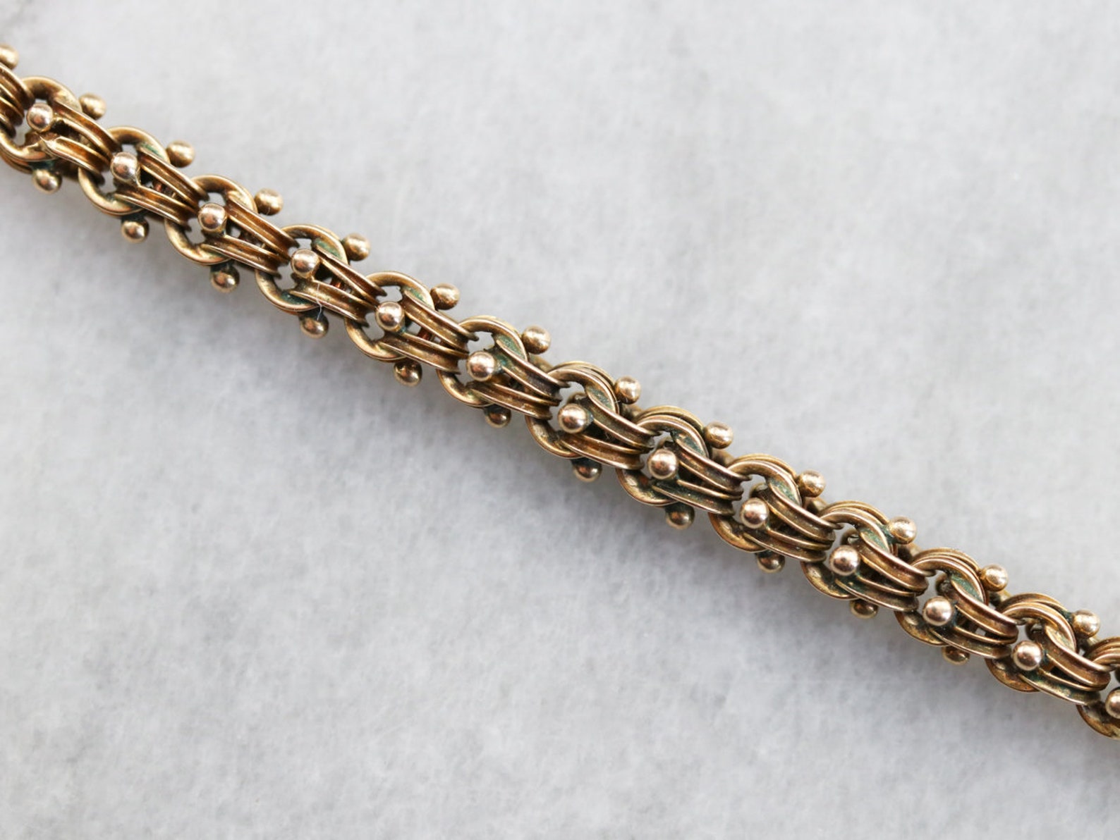 Antique Fancy Link Chain Necklace Antique Gold Chain - Etsy
