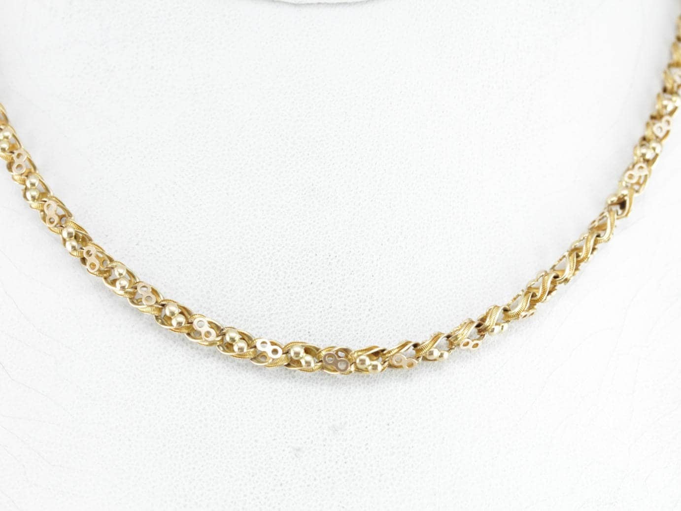 Ornate Twisted Link Gold Chain Necklace 29YEZR-N - Etsy