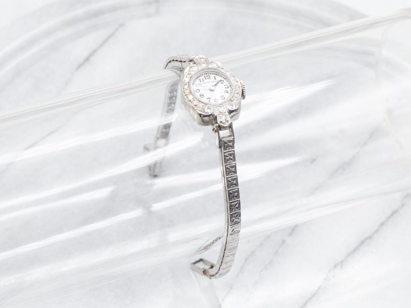 1930s Hamilton Diamond Watch, 14k White Gold Art Deco Ladies Watch - Etsy
