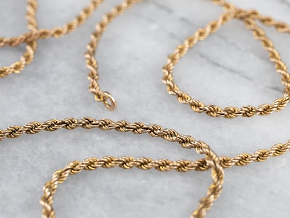 Antique Rope Twist Chain, Victorian Rose Gold Chain, … - Gem