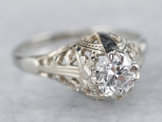 Ostby Barton Diamond Solitaire Ring, 14K White Gold A… - Gem