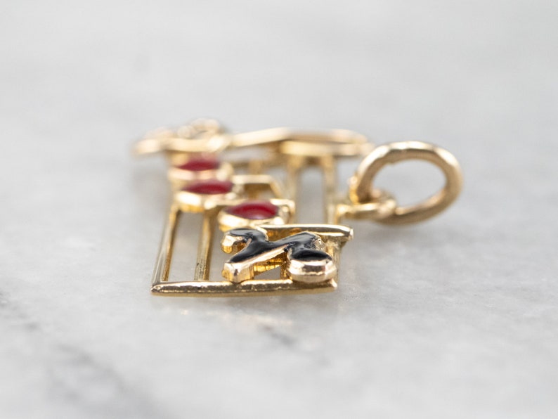 Gold Do Ray Me Musical Scale Charm Yellow Gold Enamel - Etsy