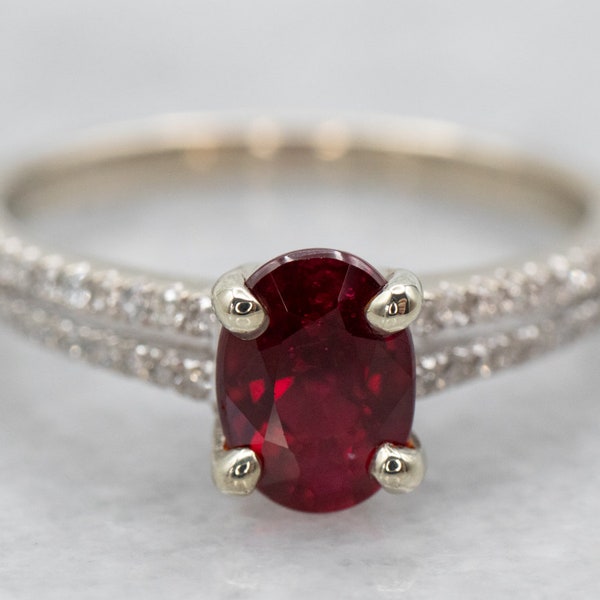 Modern Ruby Ring - Etsy