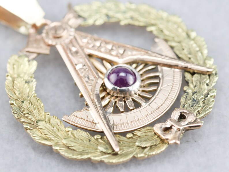 Antique Star Ruby Masonic Pendant Art Nouveau Masonic - Etsy