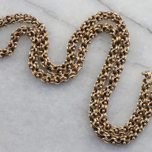 Victorian 14K Rose Gold Ornate Link Chain Necklace, 18 Inches - Etsy