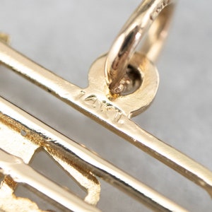 Gold Do Ray Me Musical Scale Charm, Yellow Gold Enamel Pendant, Musical ...