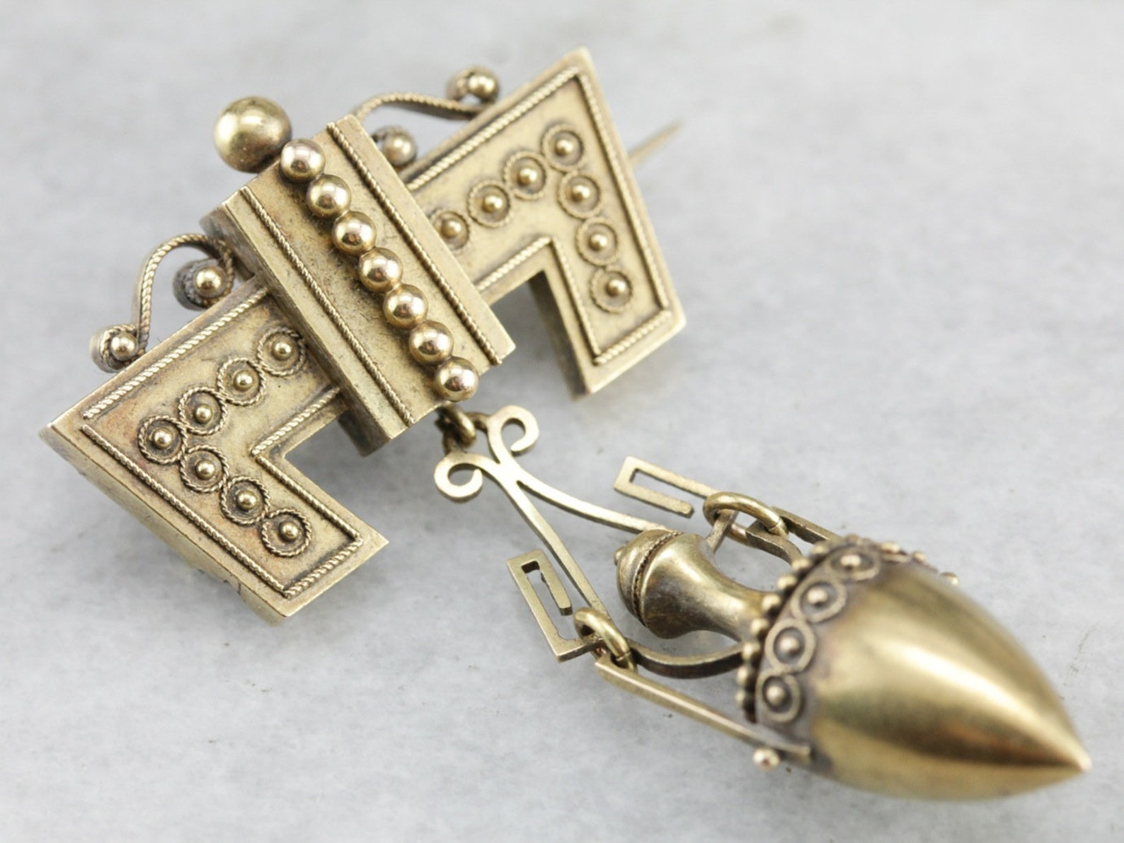 Ornate Etruscan Revival Gothic Victorian Brooch With Mourning - Etsy