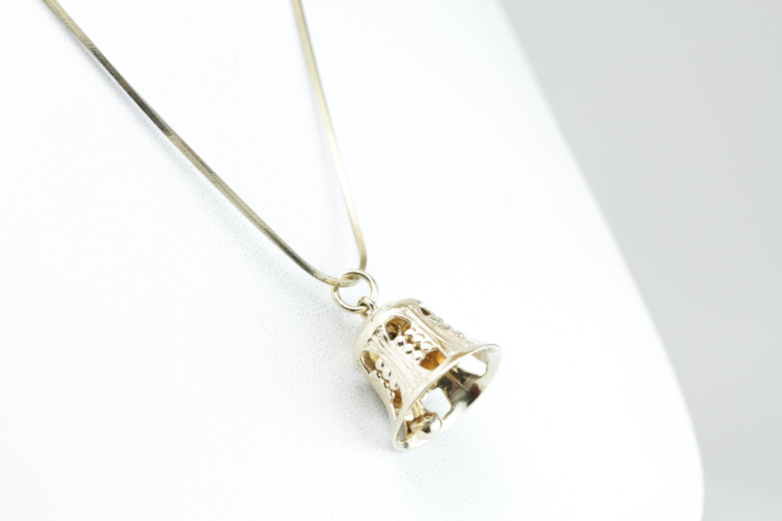 The Bells A Ringing Vintage Filigree Bell Pendant 0W3R18 | Etsy