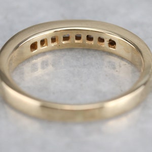Square Cut Diamond Band, Diamond Wedding Band, Yellow Gold Band ...