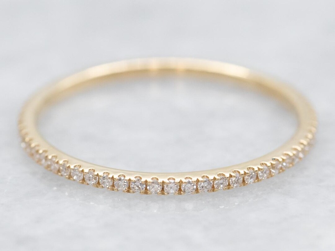 Thin Diamond Eternity Band, Diamond Band, Eternity Band, Wedding Band ...