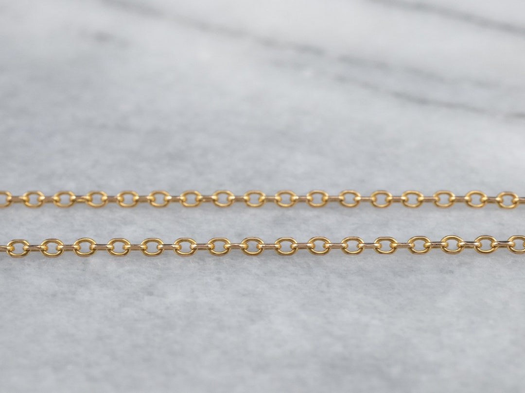 Yellow 14K Gold Cable Chain, Gold Necklace, 21 Inch Chain, Pendant ...