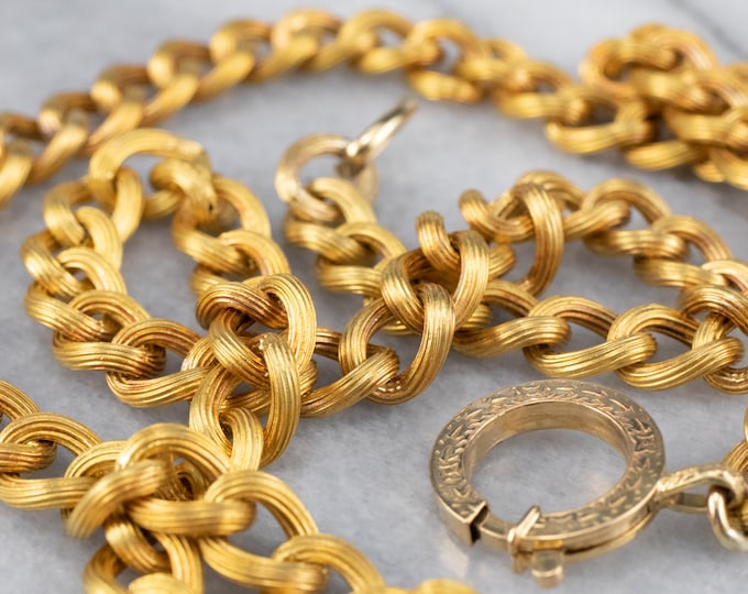 Vintage 18k Yellow Gold Chimento Chain Necklace 17.75 Inches 11mm ...