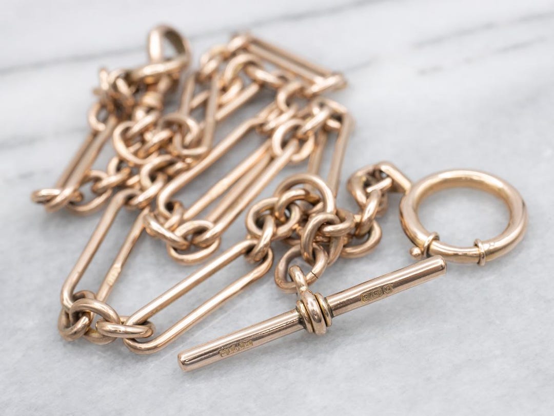Antique Gold Albert Watch Chain - Etsy