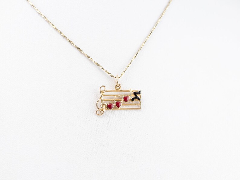 Gold Do Ray Me Musical Scale Charm Yellow Gold Enamel - Etsy