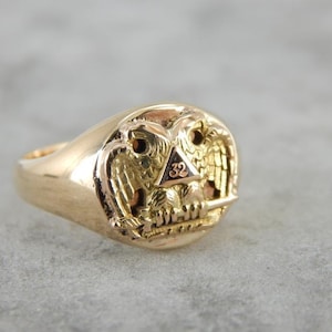 Antique Double Eagle Masonic Ring With 32 Mark RJF4N1-N - Etsy