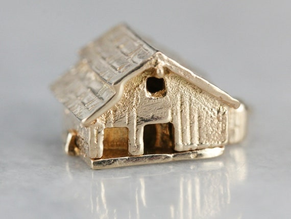 Farmhouse Barn Gold Charm, Farmer's Daughter Charm, V… - Gem
