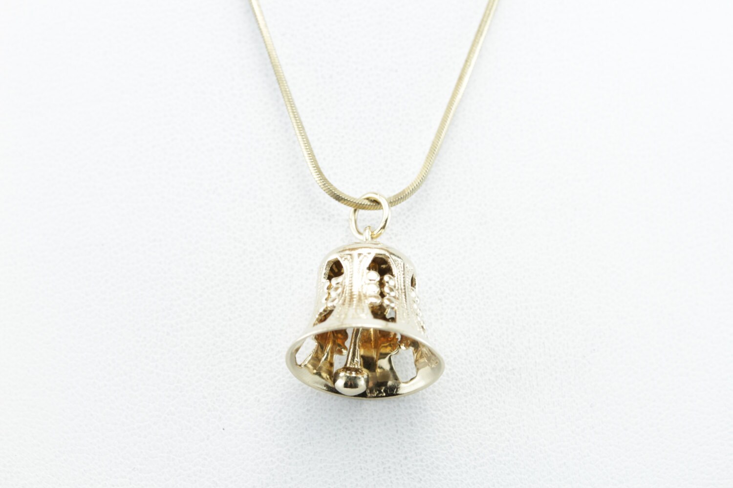 The Bells A Ringing Vintage Filigree Bell Pendant 0W3R18 | Etsy