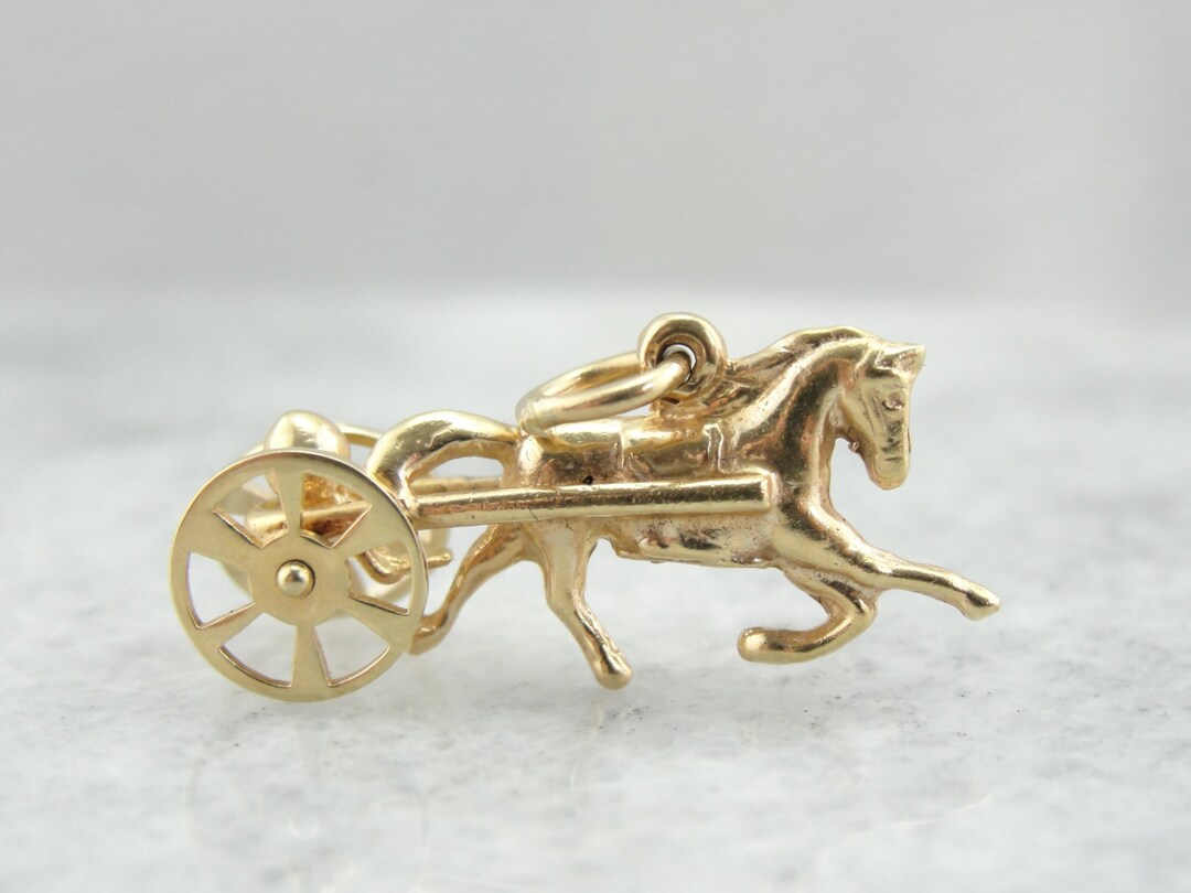 Wonderful Surrey Horse Racer Gold Charm or Pendant 7UKHAD-N - Etsy