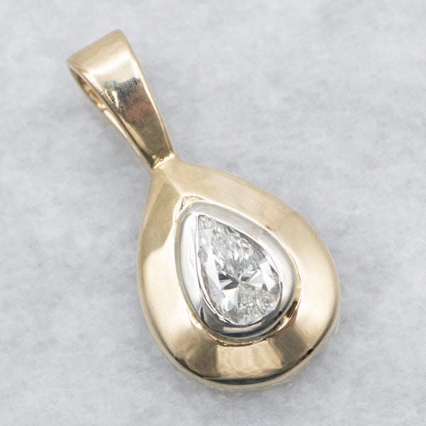 Gold Bezel Pendant - Etsy