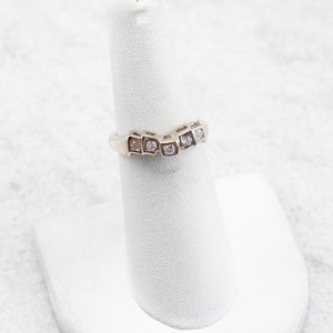 Modernist Diamond Curved Band, Diamond Stacking Ring, Nesting Band ...