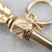 Fancy Gold Key Charm, Gold Key Charm, Vintage Gold Charm, Layering ...