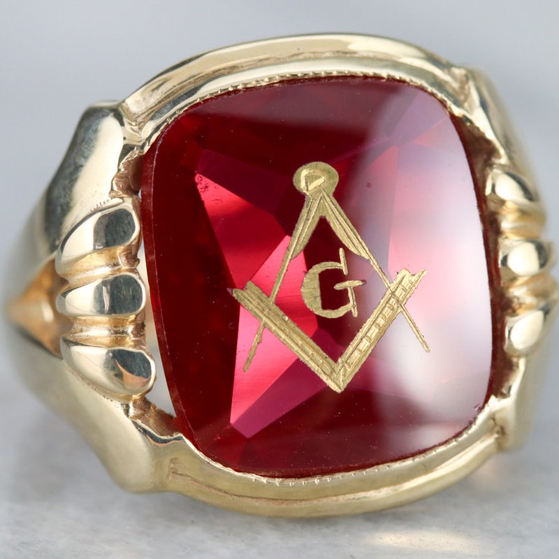 Antique Masonic Ring Etsy