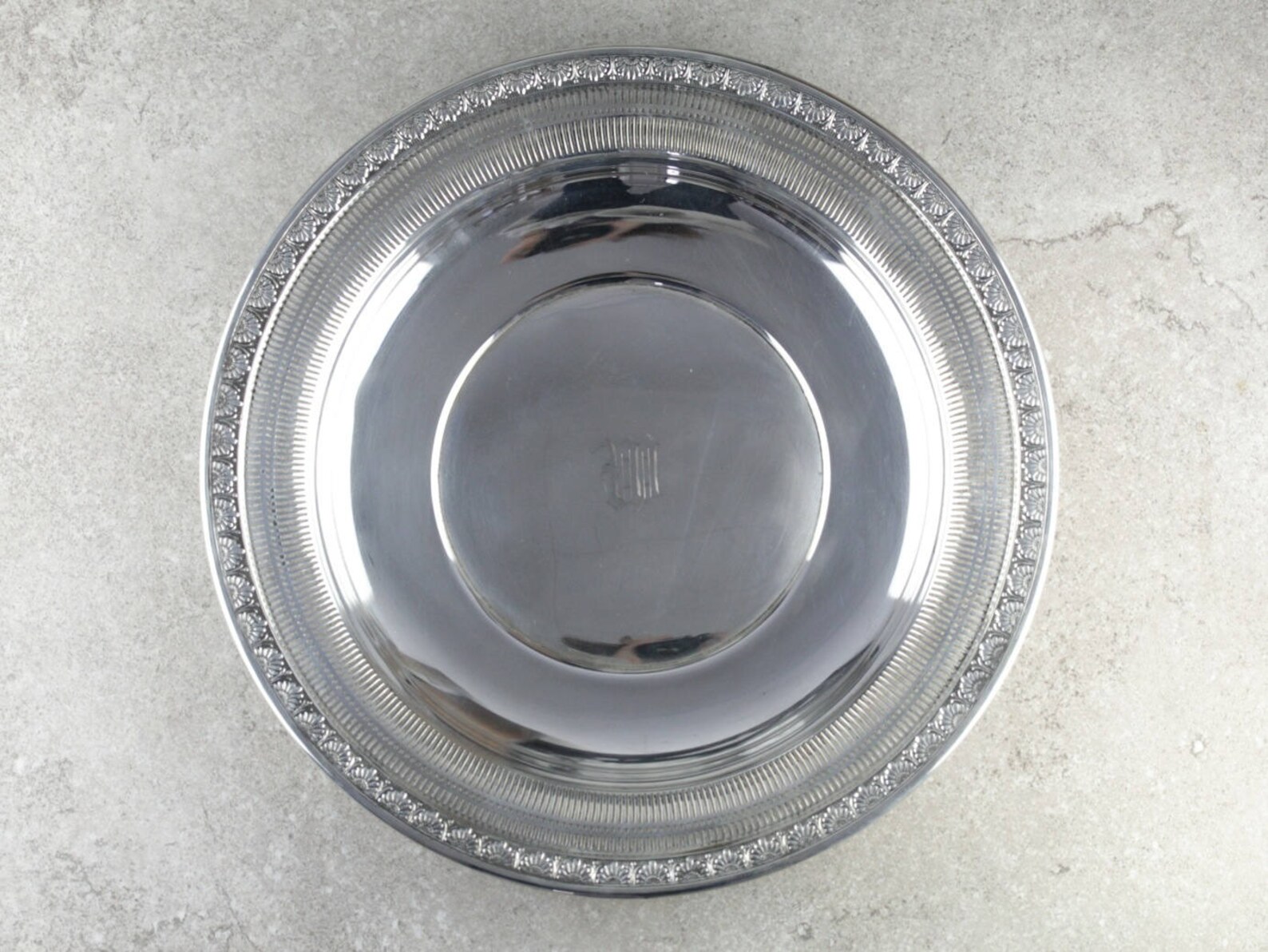 Vintage Patterned Pierced Serving Plate, Wallace Sterling Silver Dish ...