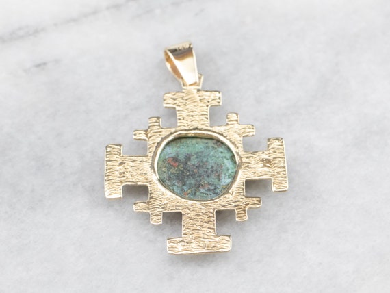 Widow's Mite Coin Cross, Old Coin Pendant, Jerusalem … - Gem