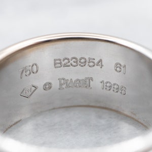 Bold Piaget Spinner Band, 18K White Gold Band, Unisex Gold Band ...