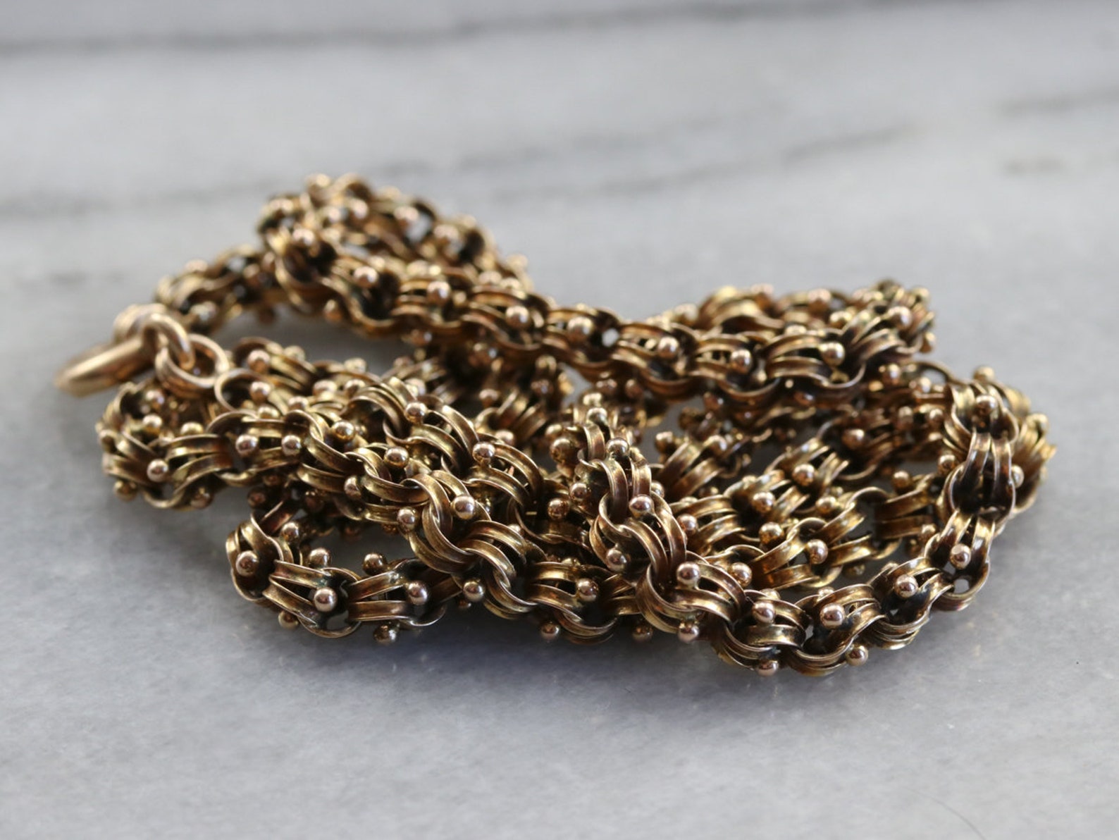 Victorian Gold Link Chain Necklace Ornate Victorian Chain | Etsy