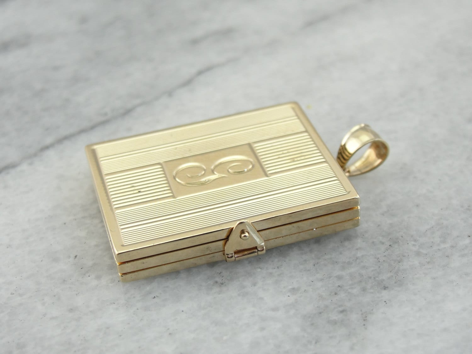 Vintage G Monogram Locket With Art Deco Styling UE0U9N-P | Etsy