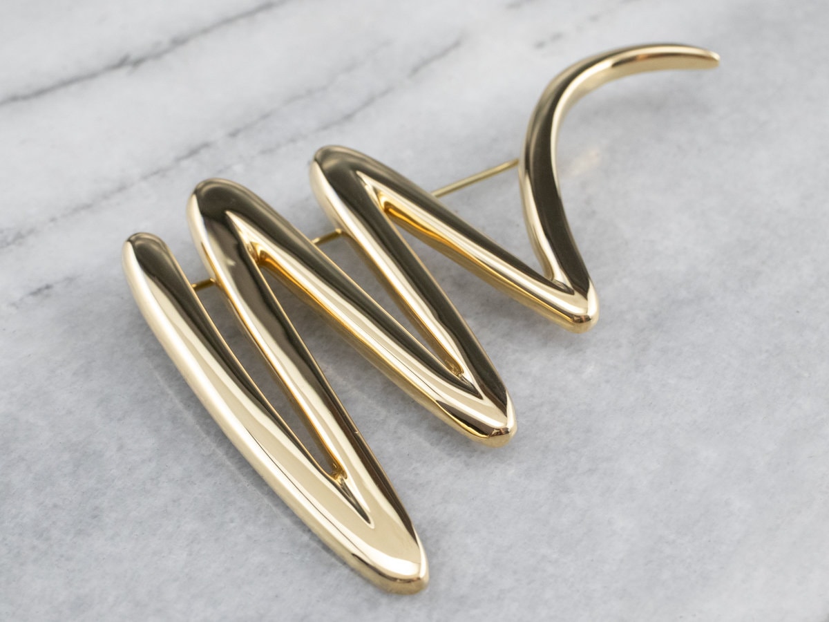 Tiffany & Co Paloma Picasso Zig Zag Pin, Large Scribble Pin Tiffany & Co Paloma Picasso Zig Zag Pin, Large Scribble Pin