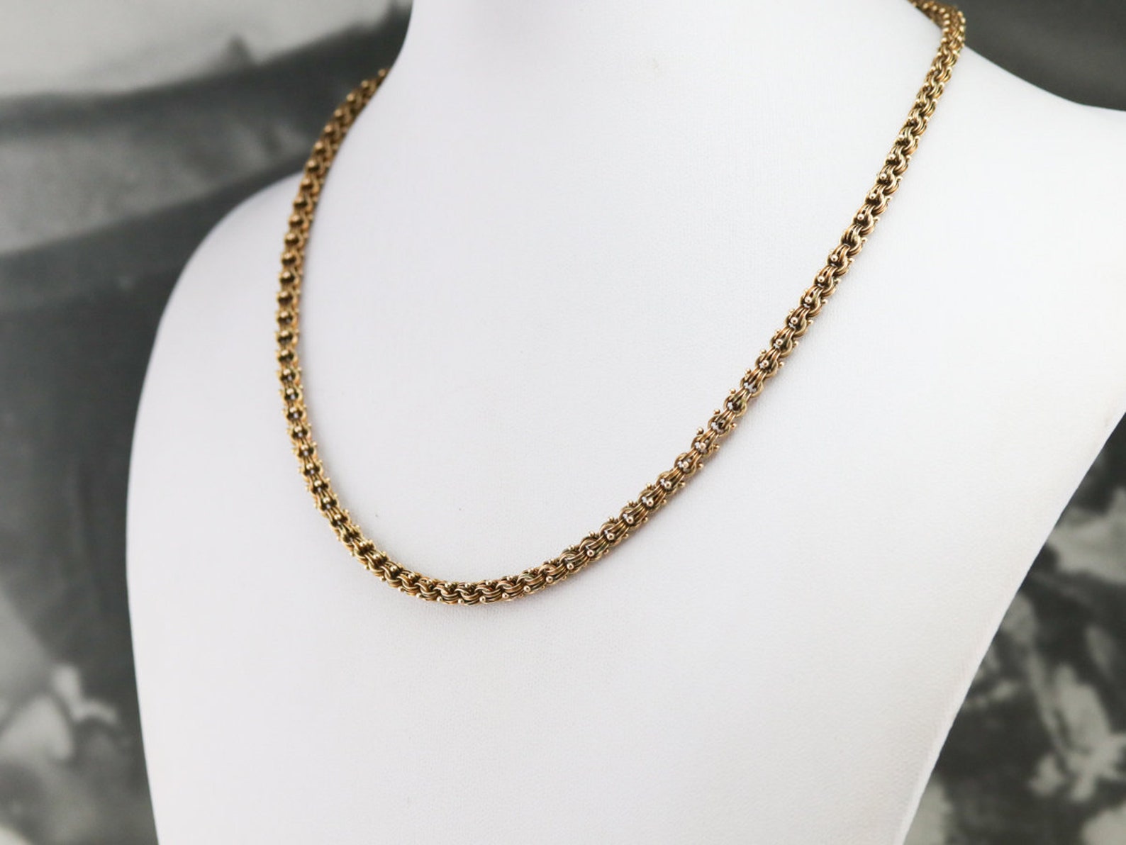 Antique Fancy Link Chain Necklace Antique Gold Chain - Etsy