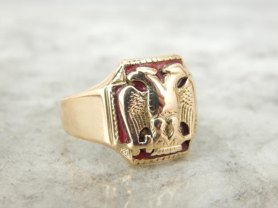 Double headed eagle ring 32 store