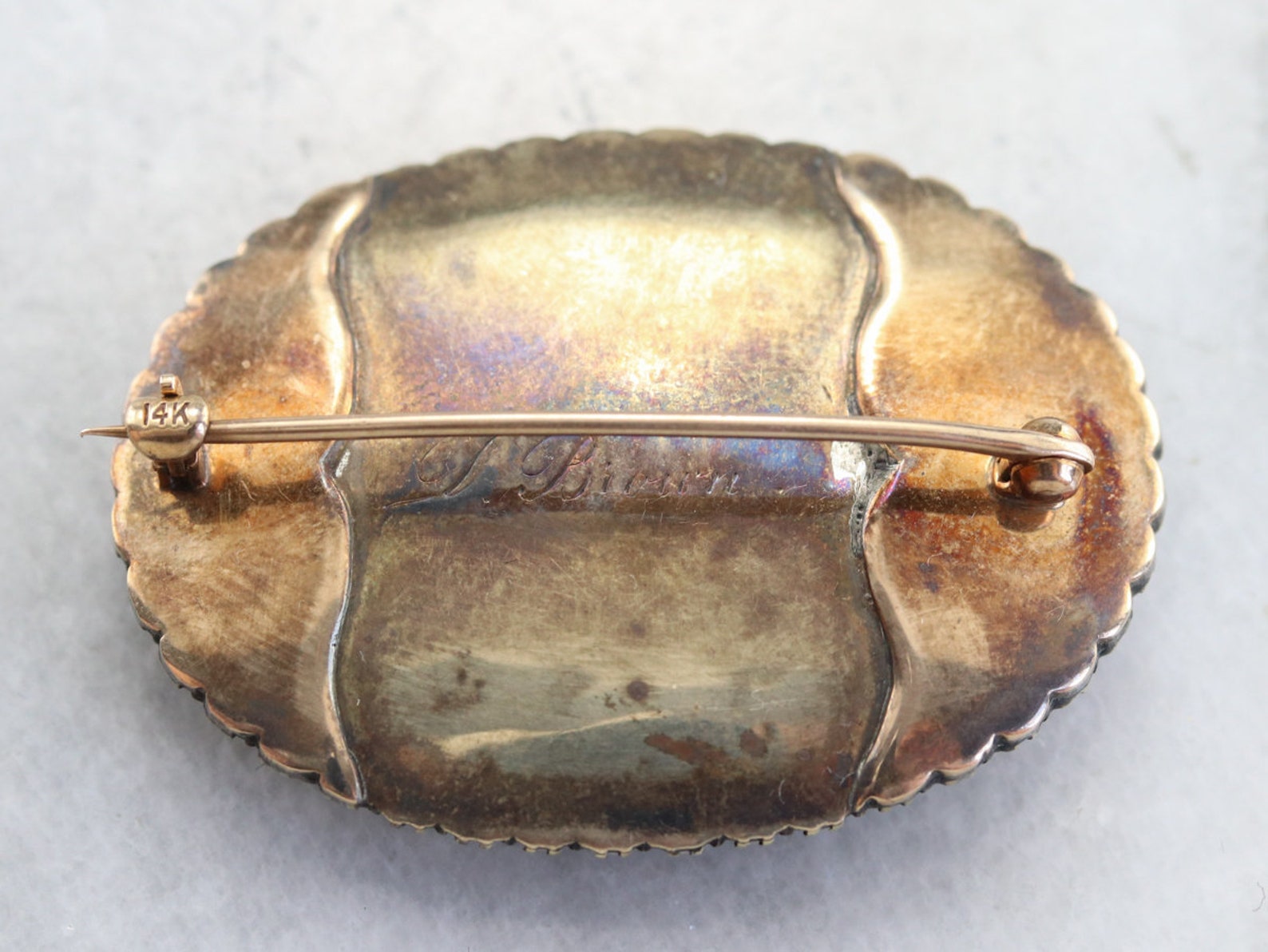 Victorian Hair Pin Victorian Mourning Jewelry DNB Monogram | Etsy