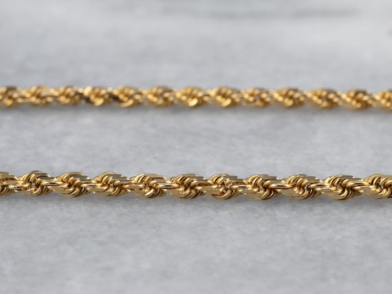 French Rope Chain, 14K Gold Chain, Gold Necklace, Hea… - Gem