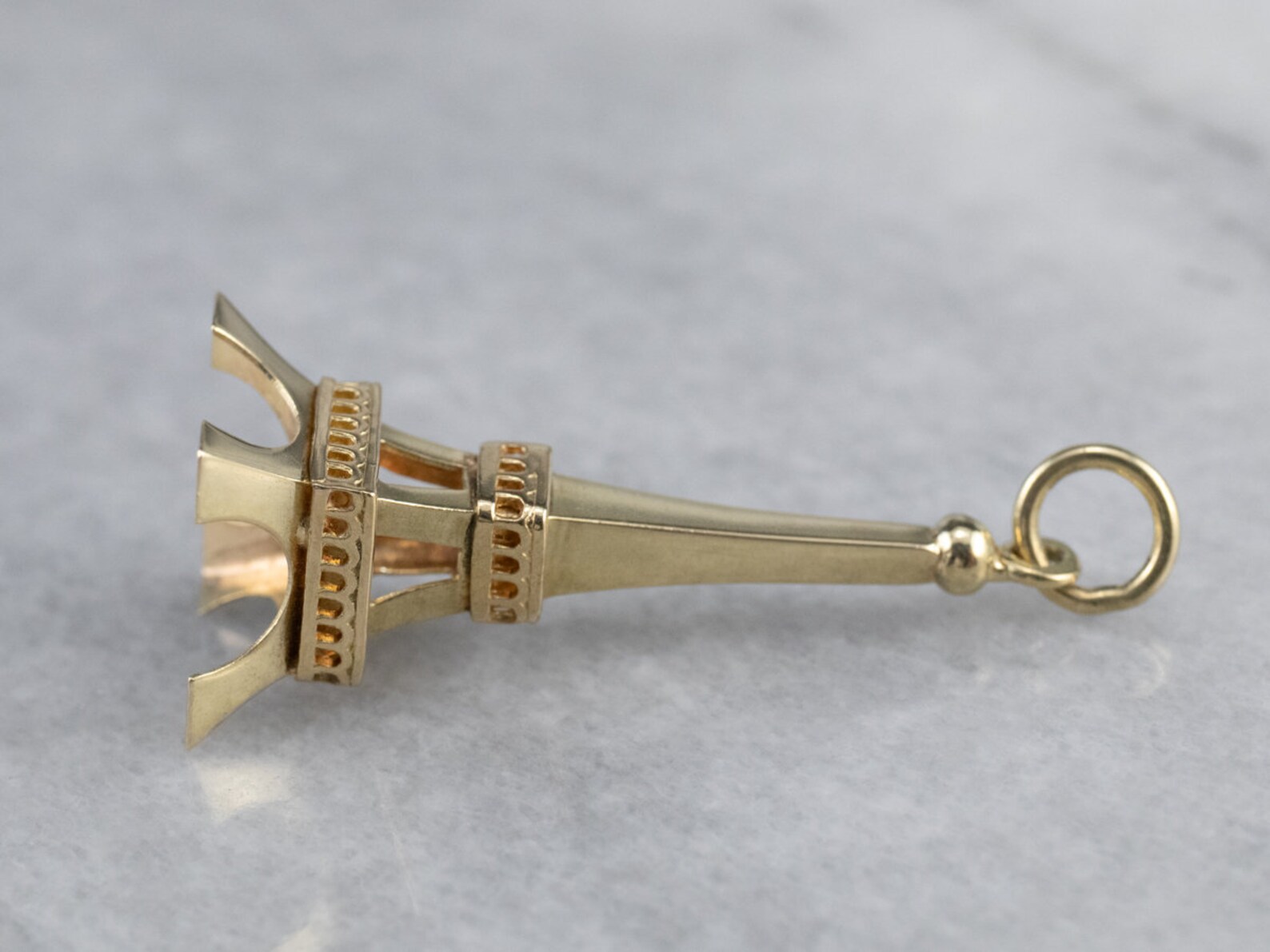 14K Gold Eiffel Tower Pendant Paris Pendant Parisian - Etsy